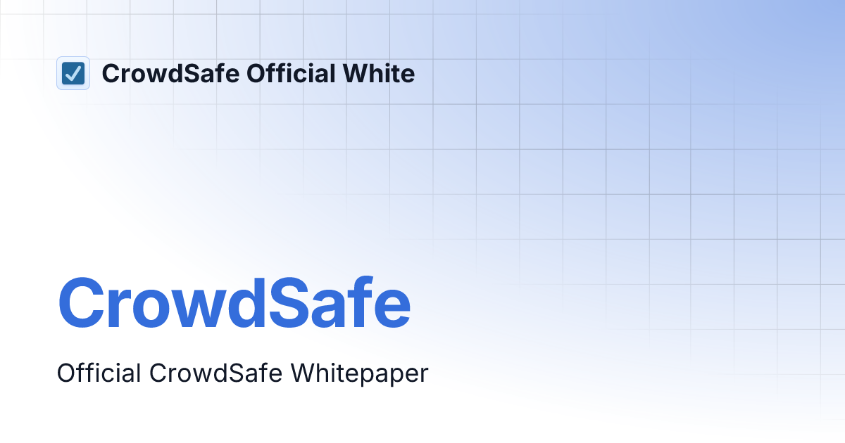 CrowdSafe | CrowdSafe Official White